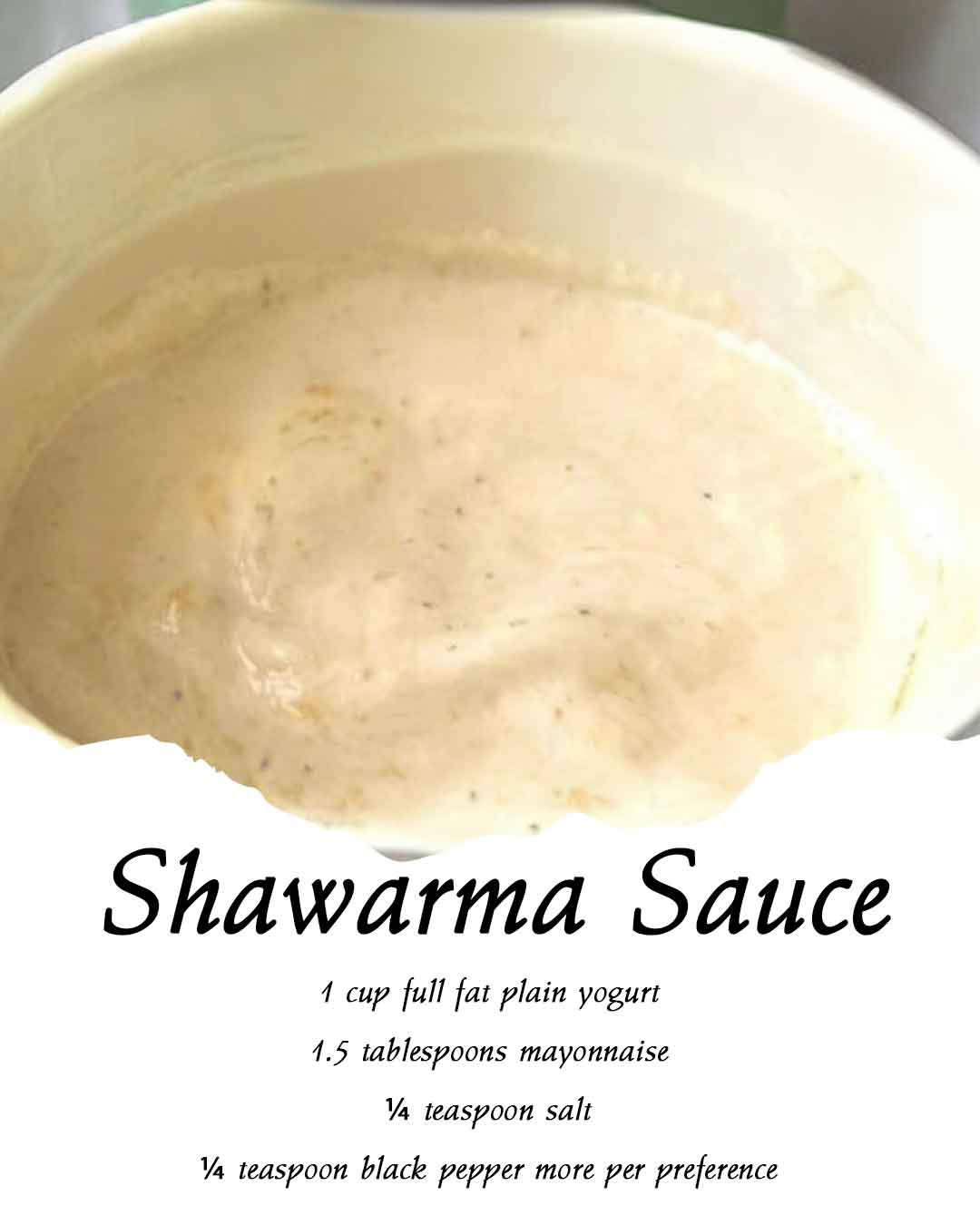 Shawarma Sauce – 99easyrecipes
